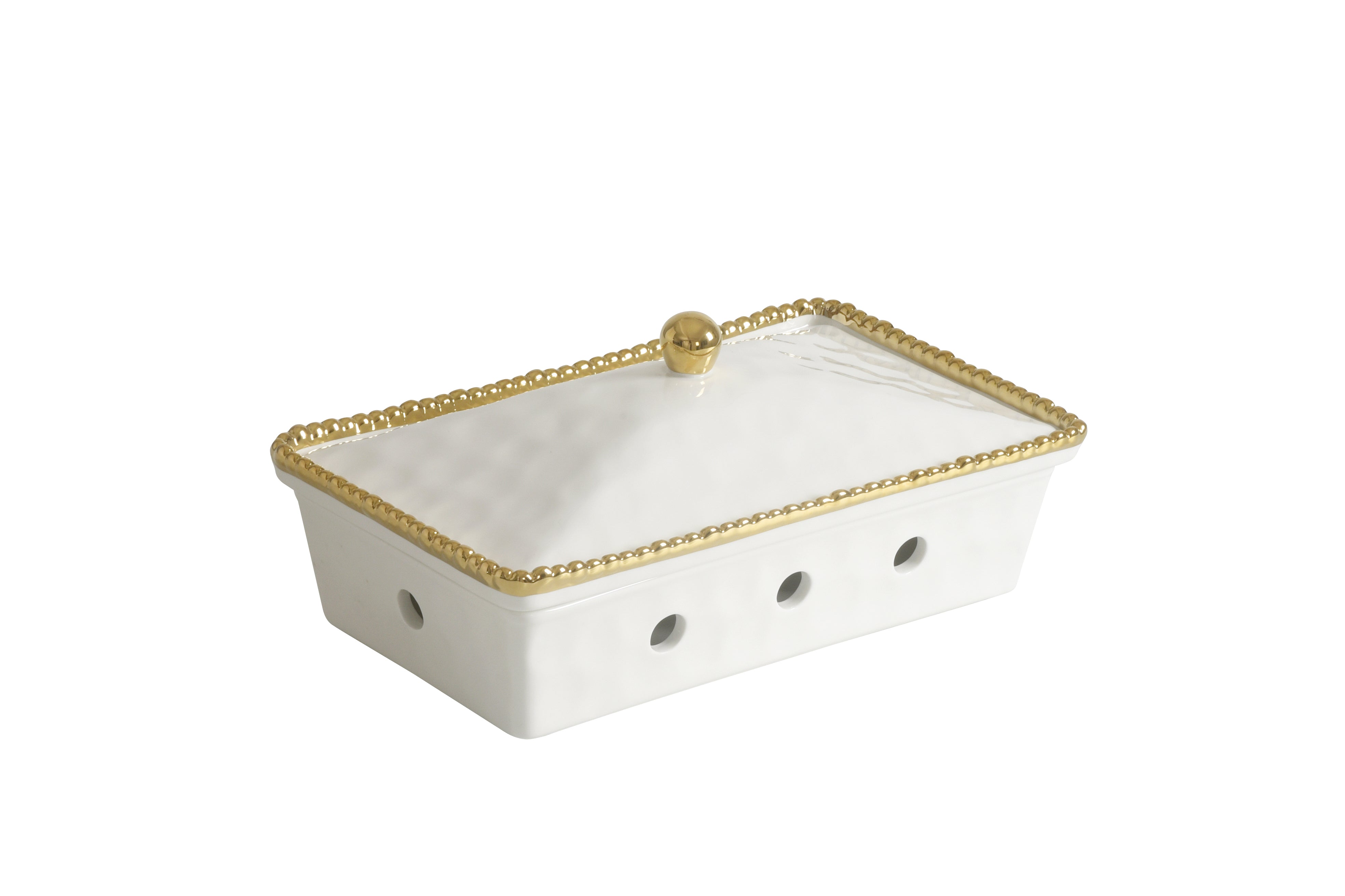 Rectangular Chafing Dish with Gold Beads – Iris Selections