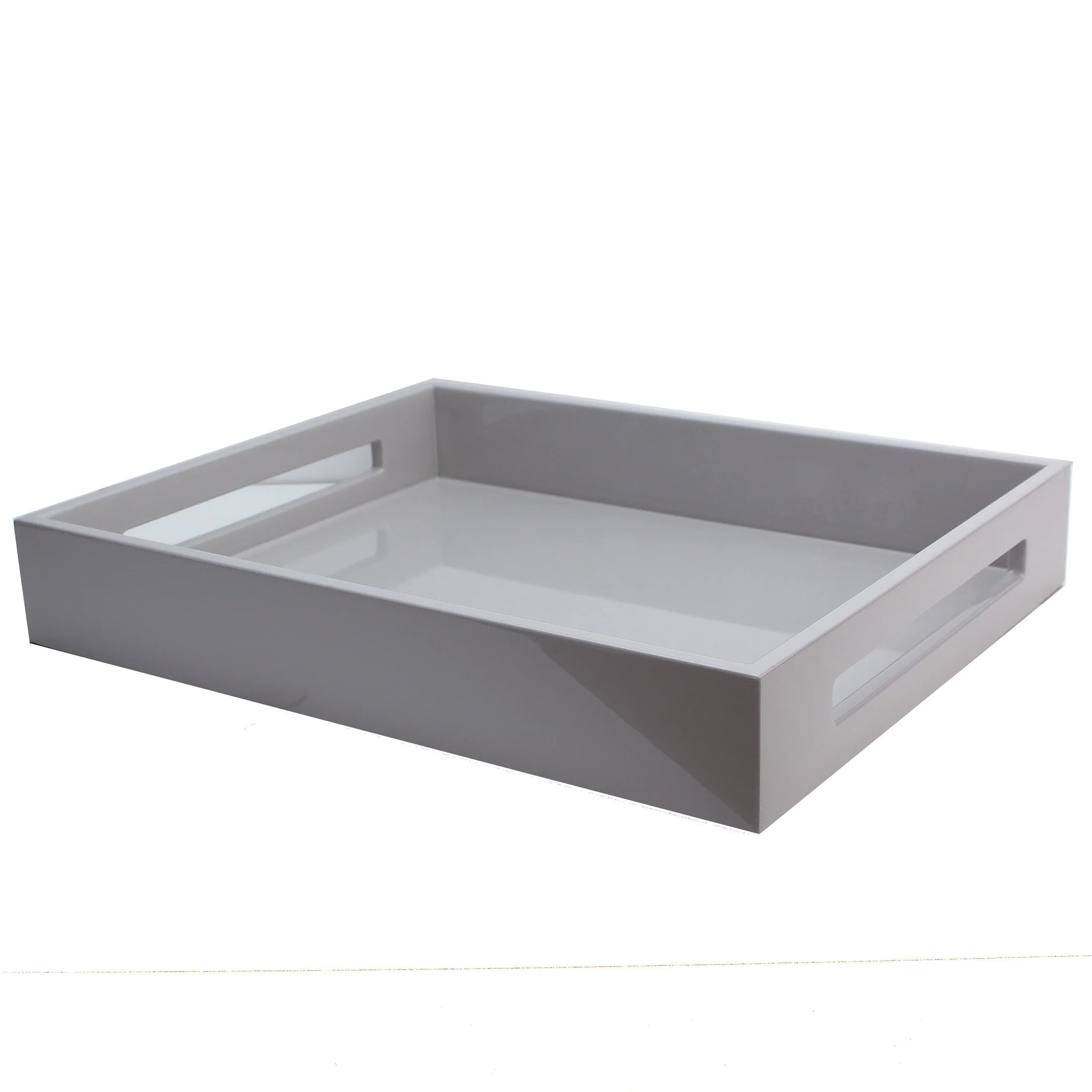 Chiffon Grey Medium Lacquered Serving Tray – Iris Selections