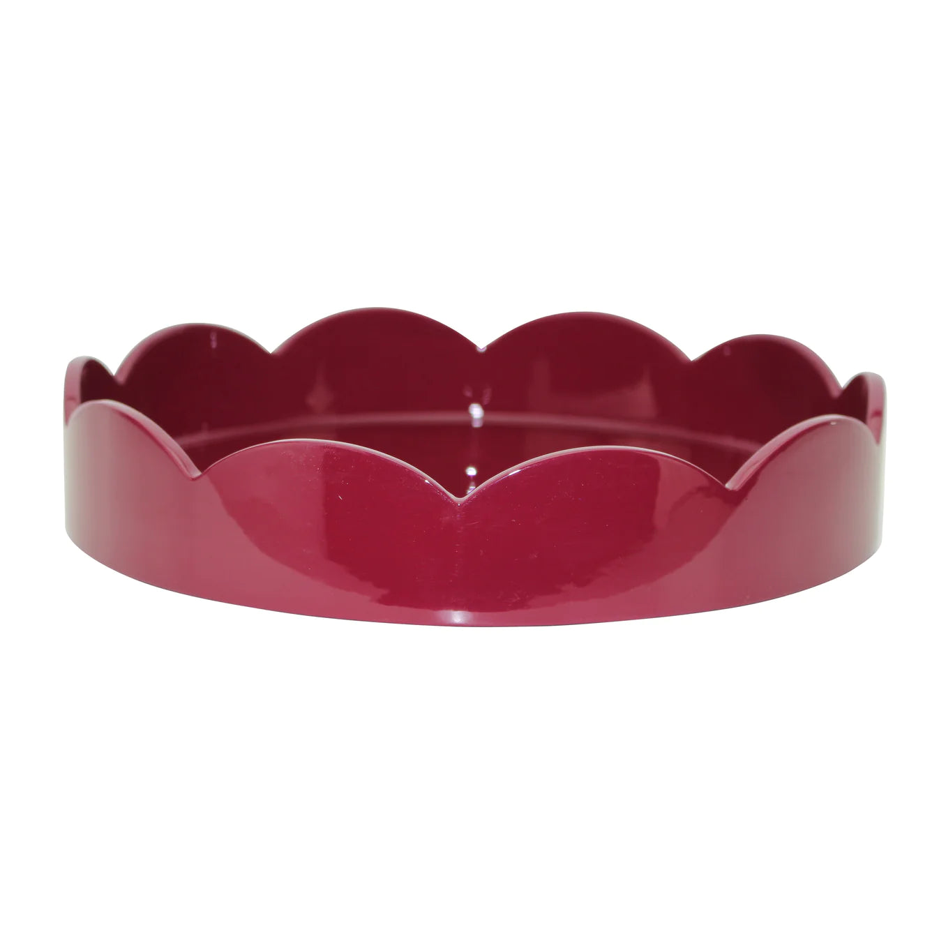 Cherry Red Small Round Scallop Tray – Iris Selections