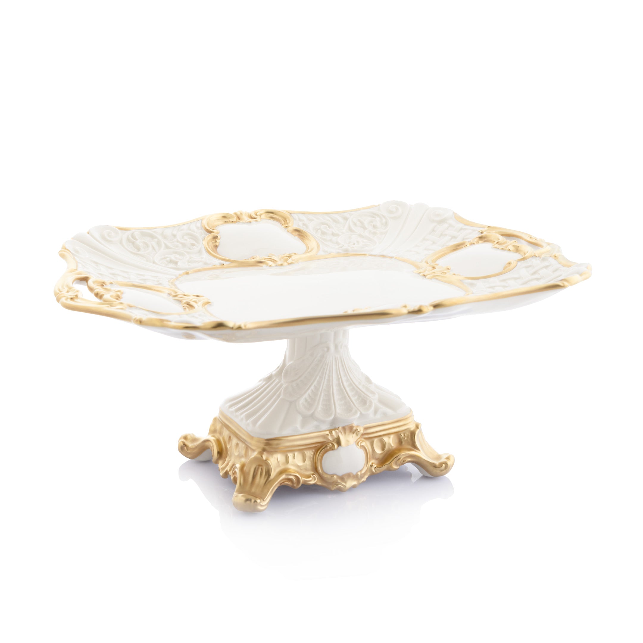 Rectangular Tray on Base, Gold on the Mirrors – Iris Selections
