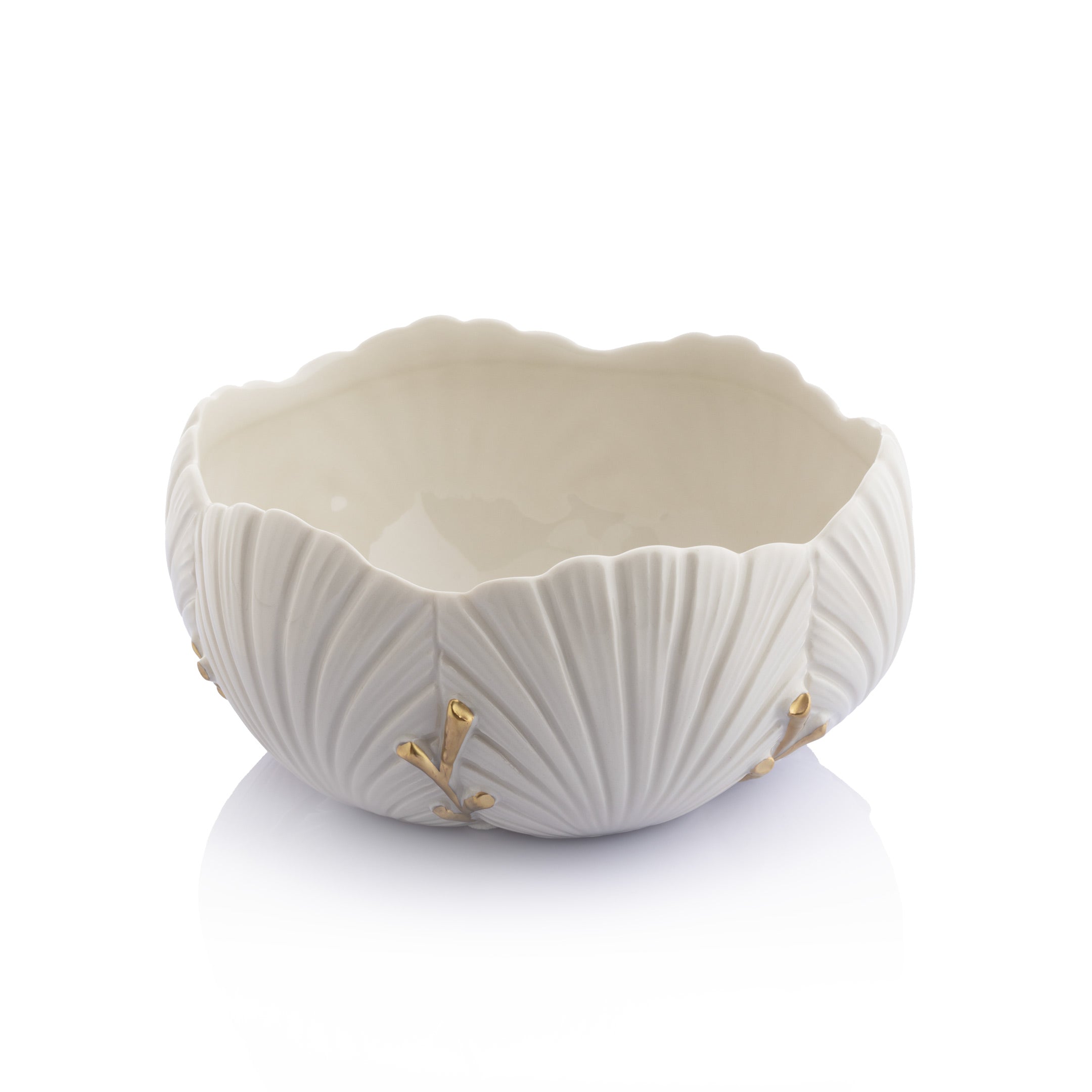 Six Shells Cachepot with Gold Thread – Iris Selections