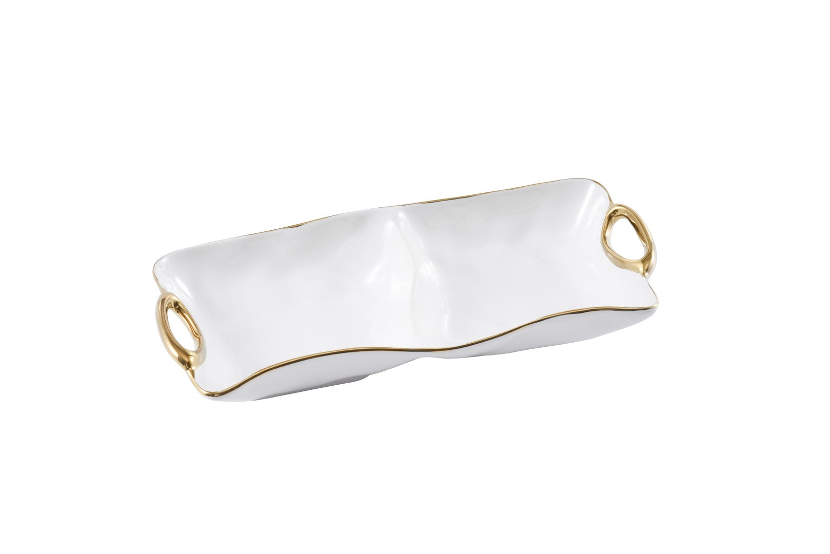 Iris Selections | 2 Section Server Golden Handles