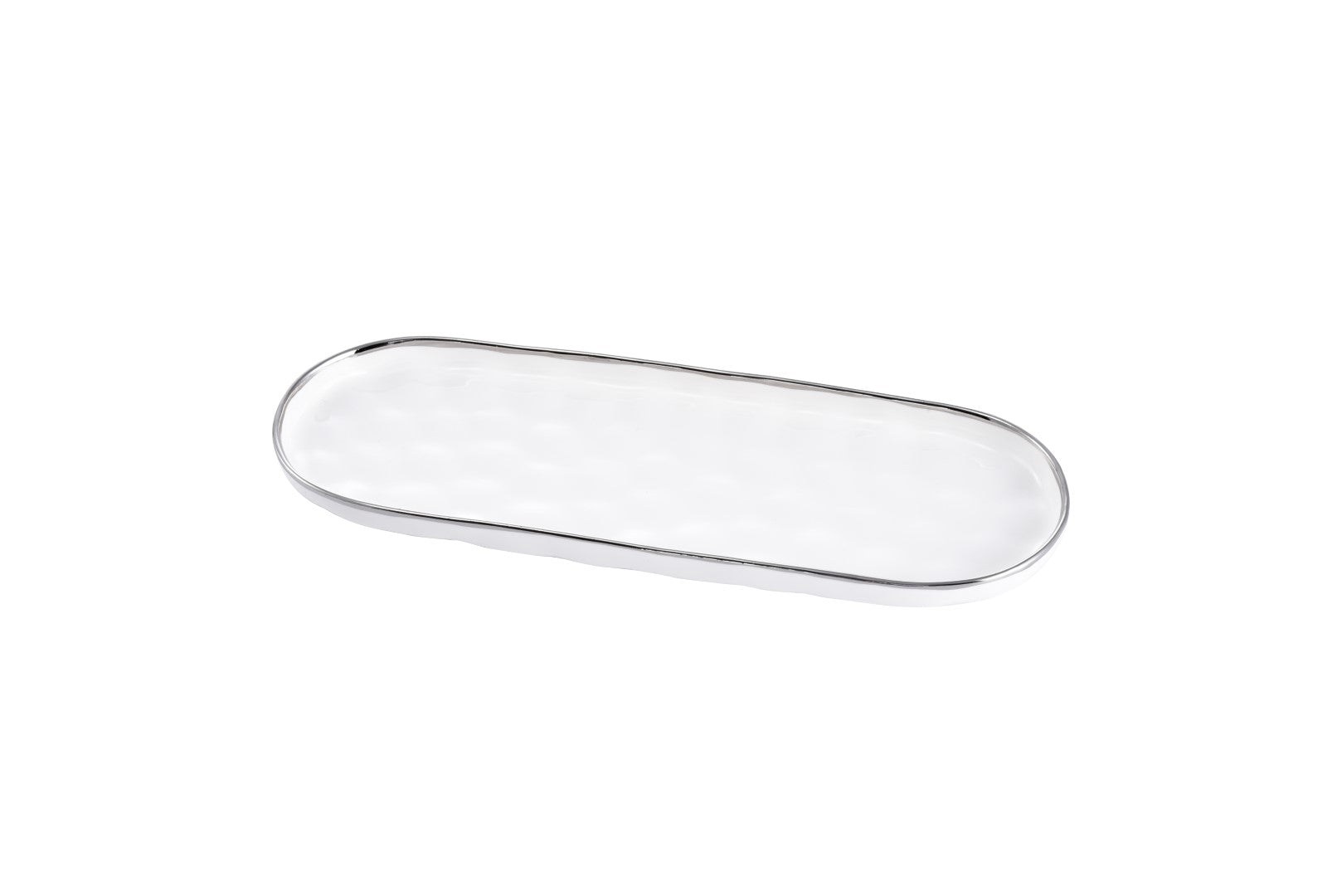 Iris Selections | Medium Oval Tray Bianca