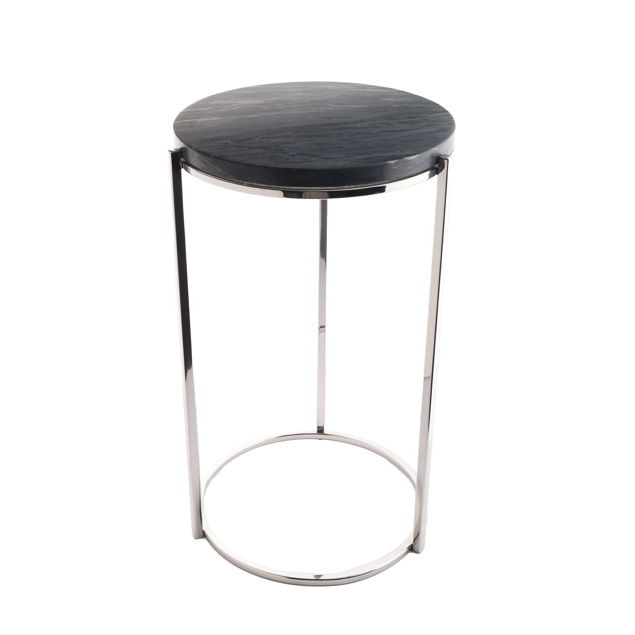 Opulent Side Table, Marine Black Marble – Iris Selections