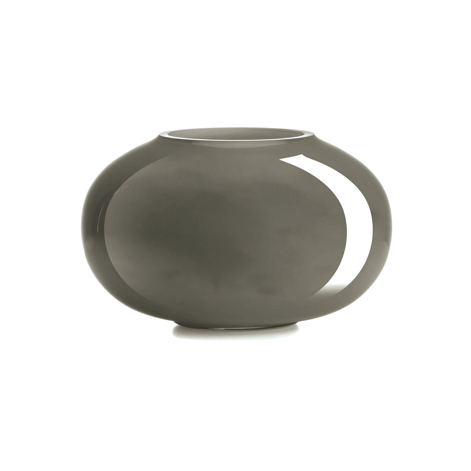 Iris Selections | Pandora Cold Cut Gray-Milk White Cased Vase 18 cm