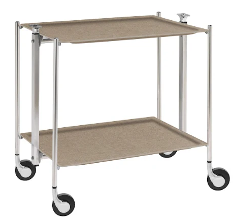Textable Acrylic Natural Linen Trolley – Iris Selections