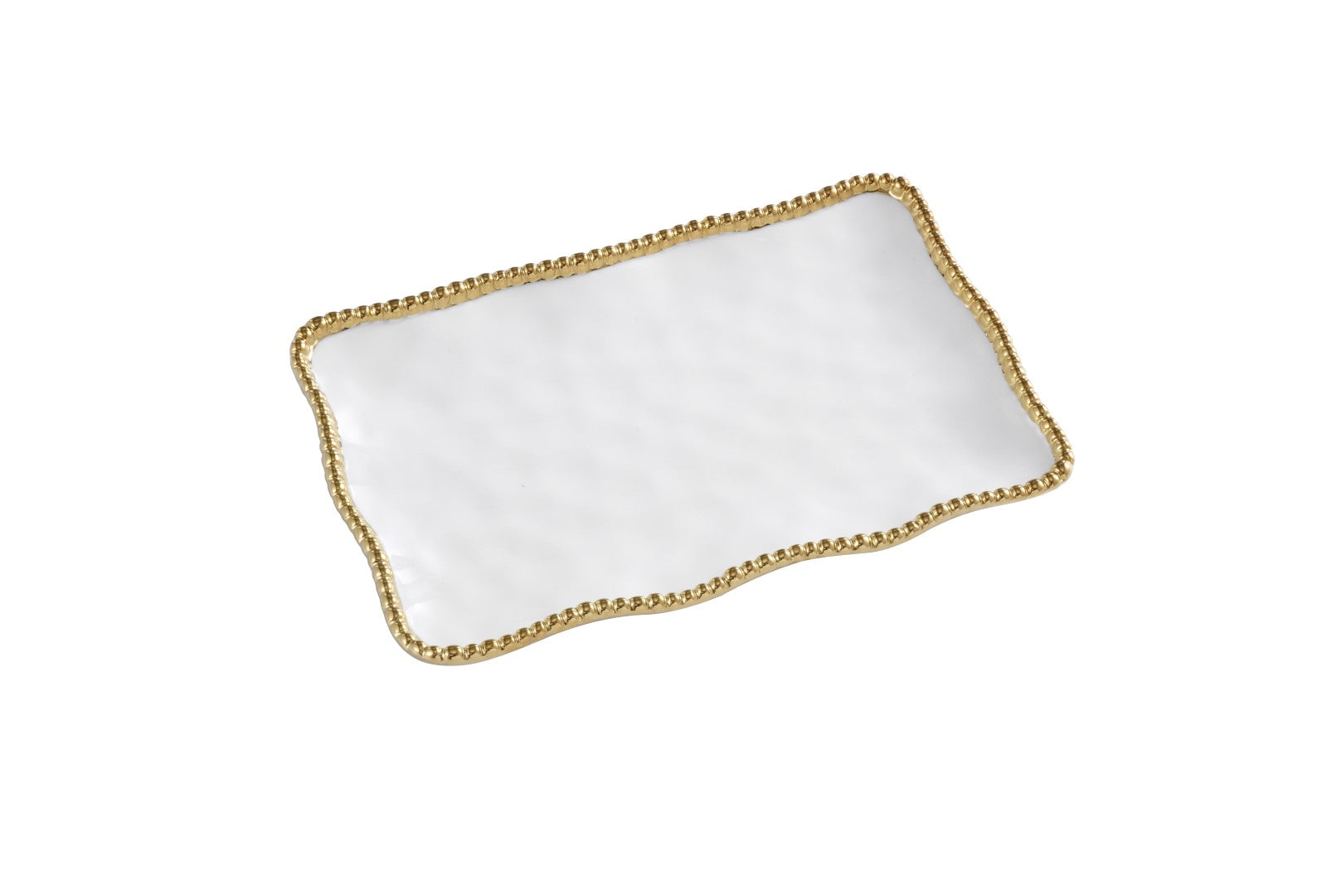 Iris Selections | Small Platter White & Gold
